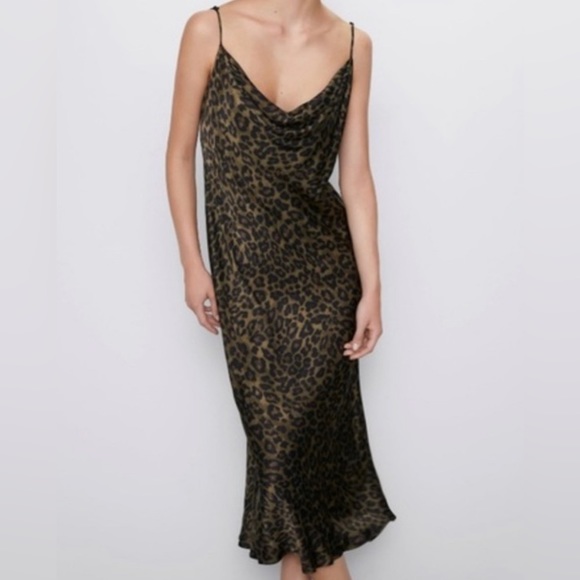 Zara | Dresses | Zara Leopard Animal Print Slip Dress Xs | Poshmark